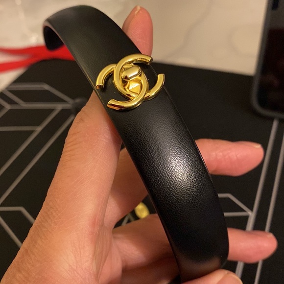CHANEL | Accessories | Chanel Turn Lock Hair Band | Poshmark